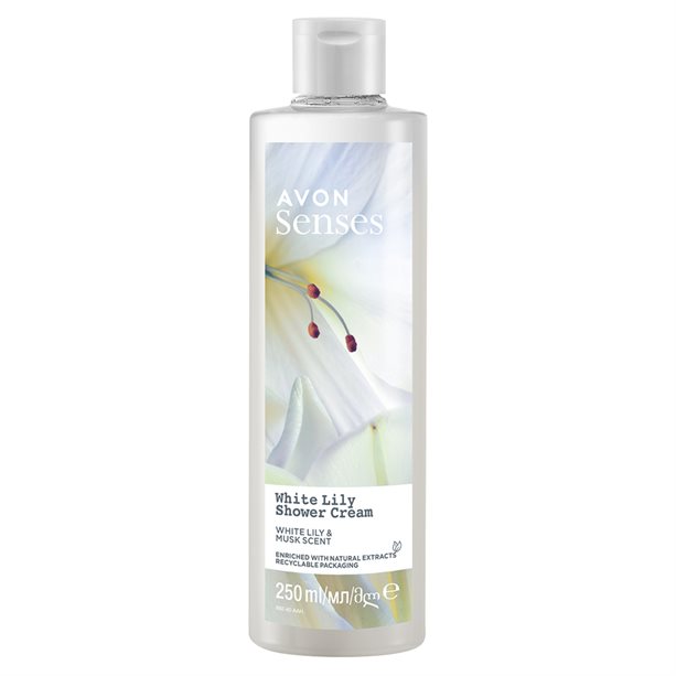 Senses White Lily Shower Cream 250ml - Avon South Africa
