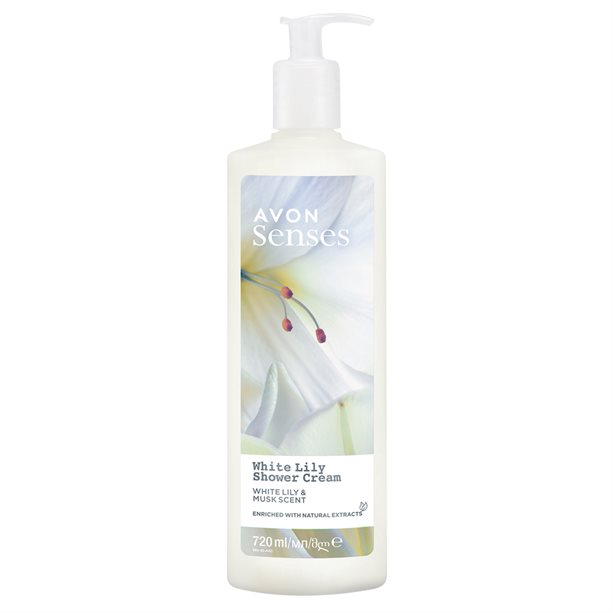 Senses White Lily Shower Cream 720ml - Avon South Africa